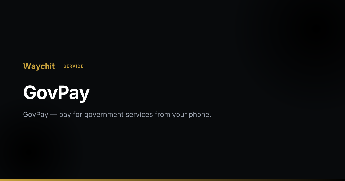 Pay GovPay Gambia Online — Self-Assessment, Tax & Gov Fees | Waychit
